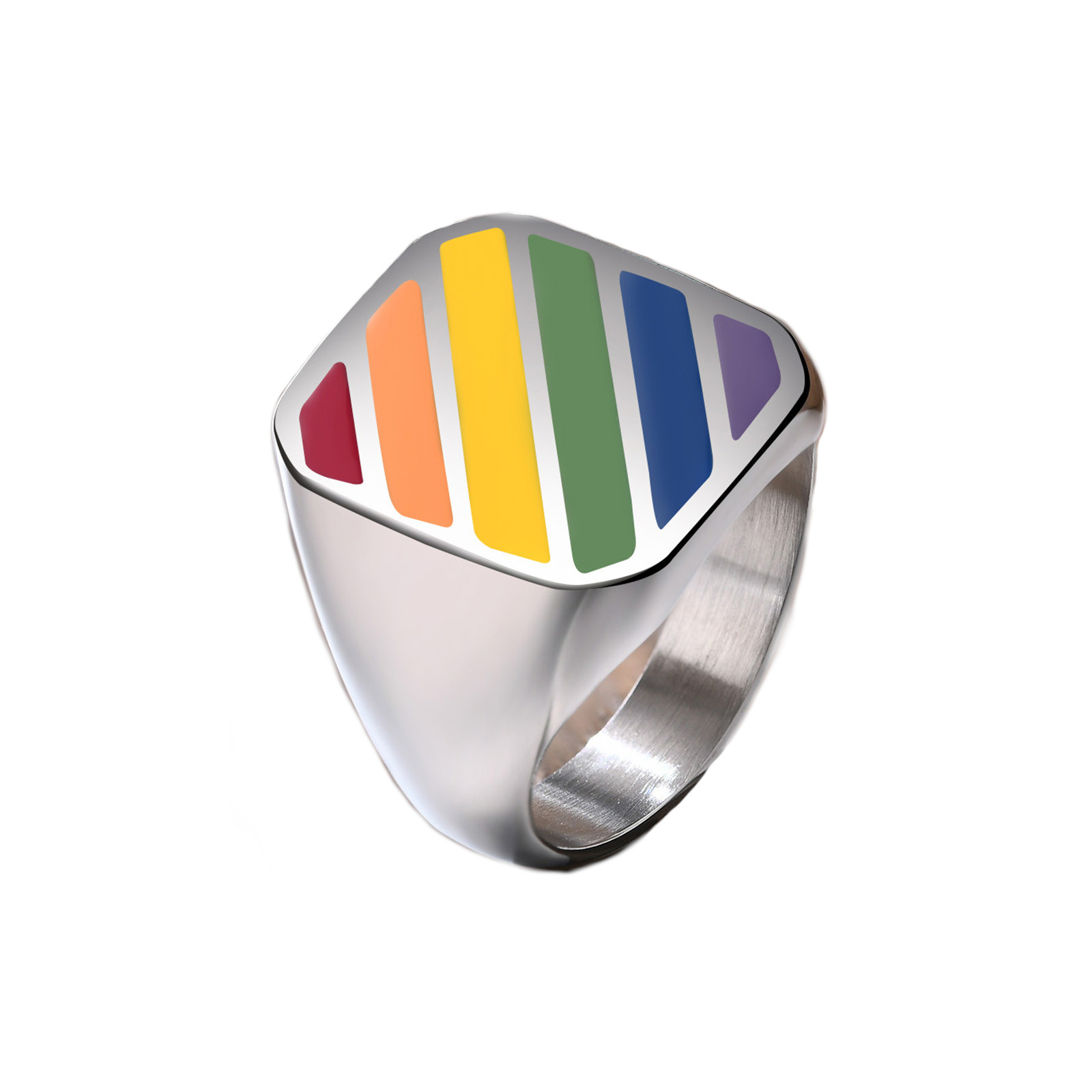 Rainbow LGBT Signet Ring - PRIDE-SHOP LGBTQIA