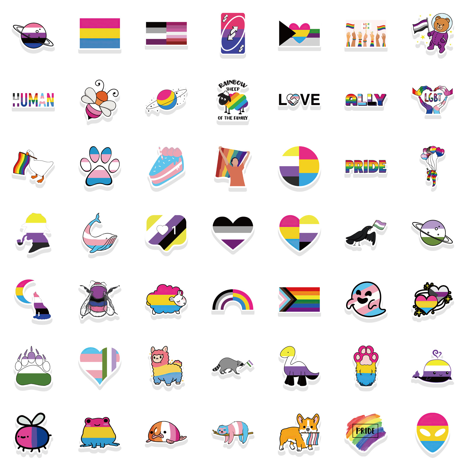 Pride Stickers 100 Pieces - PRIDE-SHOP LGBTQIA